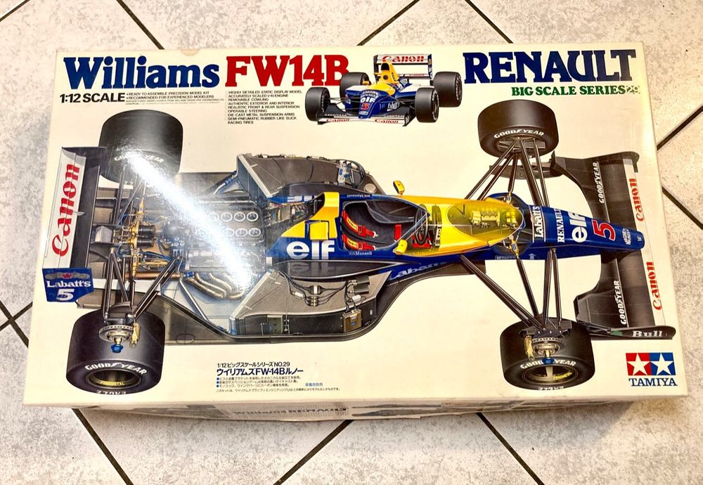 Tamiya f1 1/12 Williams Fw14b RENAULT Model Kit #12029 | Kaufen auf Ricardo
