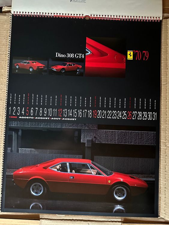 Calendrier FERRARI de 1990 (Gebraucht) in Ste-Croix für CHF 90 – mit ...