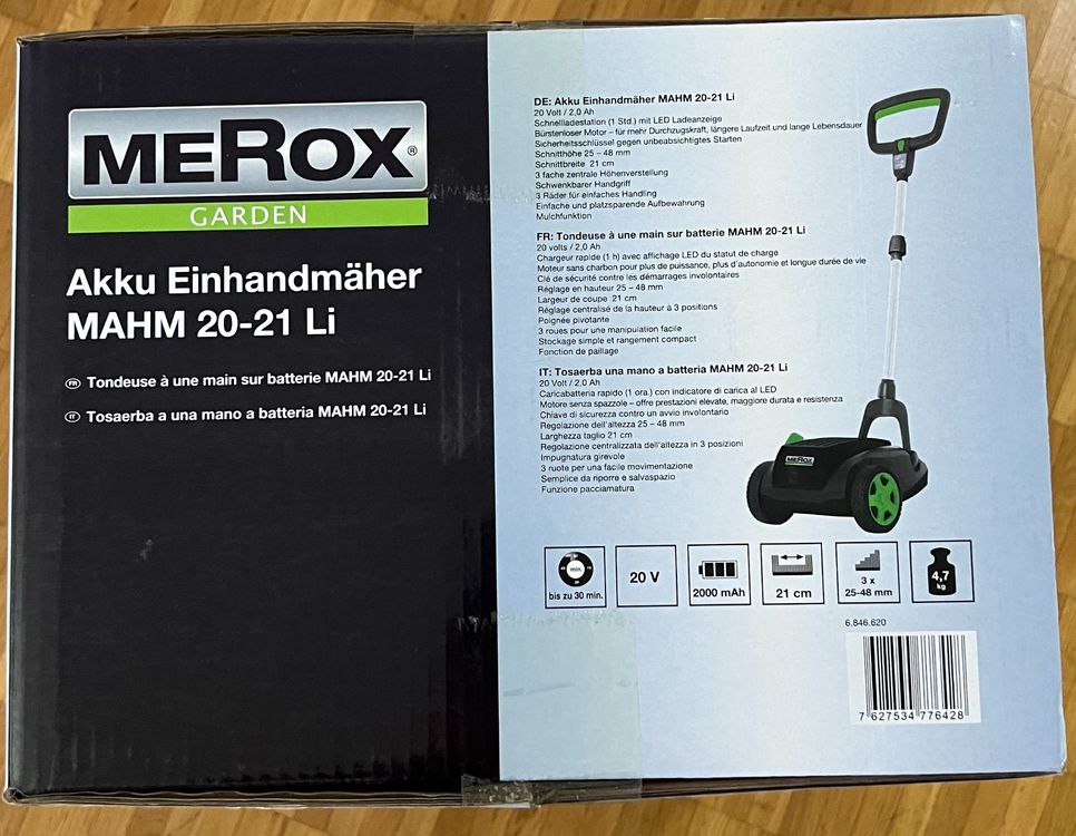 Merox Akku Rasenmähr (Neu und originalverpackt) in oberglatt zh für CHF ...