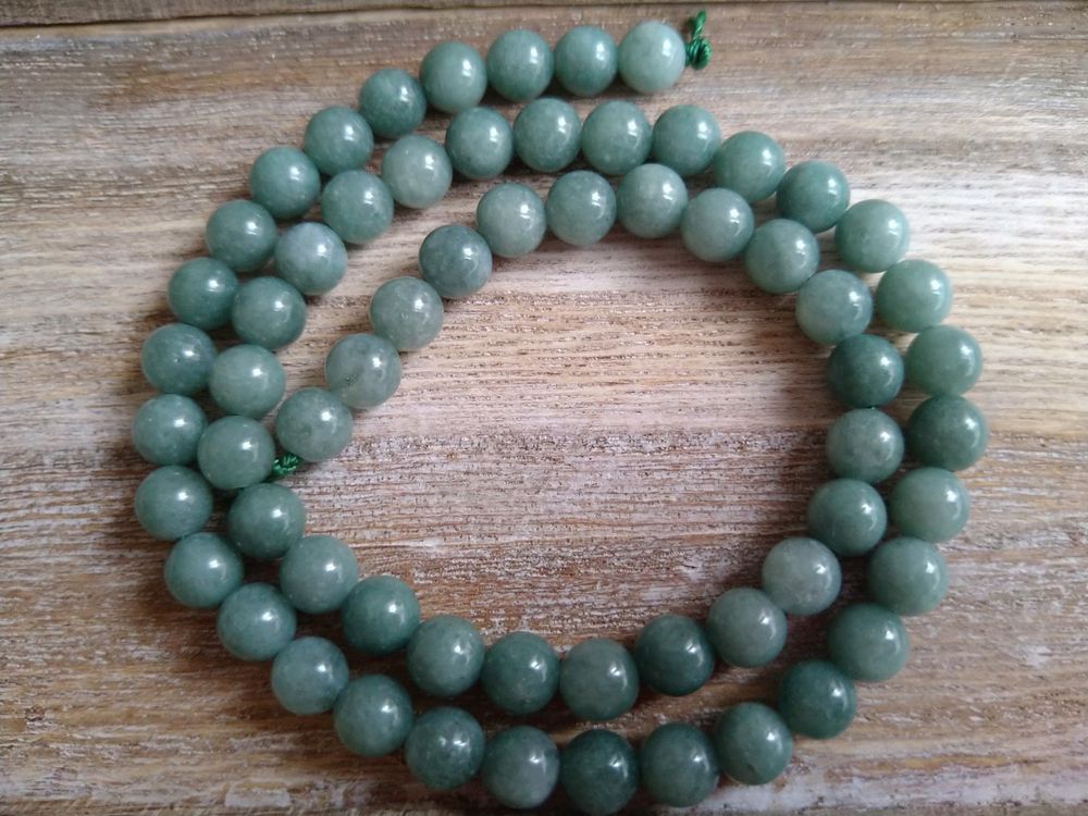 1 Strang wunderschöne natürliche Burmese Jade 6mm | Kaufen auf Ricardo