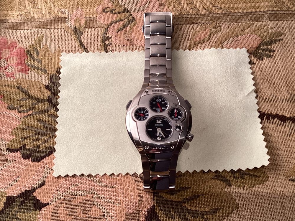 Rare Luxury SEIKO SLQ-015 KINETIC SPORTURA 3rd Model 2000 Ch (D ...