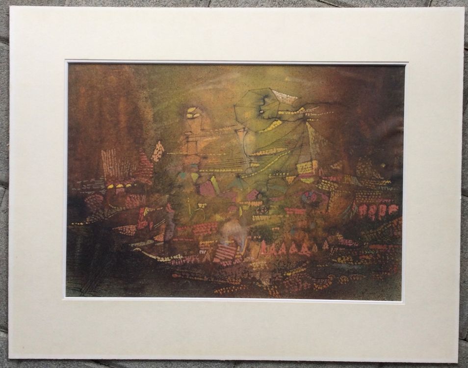 Grosse Abstrakte Mischtechnik Unleserlich Signiert | Kaufen auf Ricardo