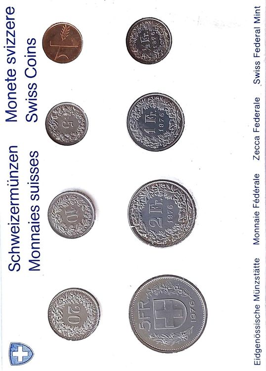 Münzsatz Schweiz 1976 (Neu (gemäss Beschreibung)) in Arch für CHF 30 – mit Lieferung auf Ricardo ...