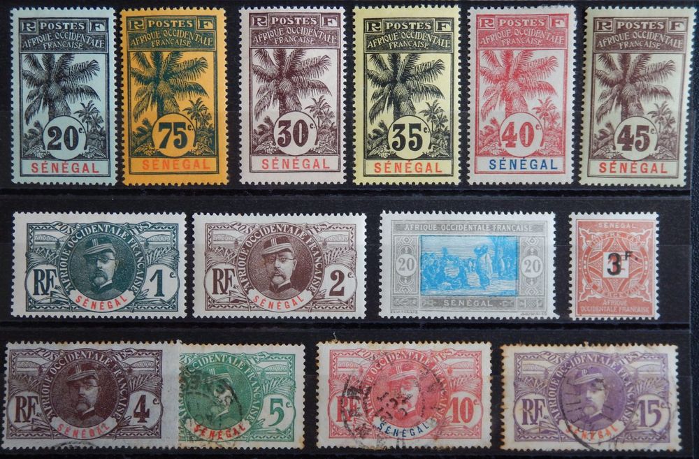 Senegal Französische Kolonien Lot mit alten Werten III (Gebraucht) in ...