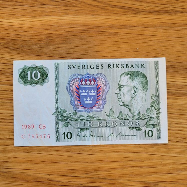 Banknote Tio Kronor 10 Suède (Gebraucht) in Biel/Bienne für CHF 1 – mit ...