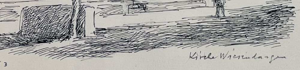 Alte Tuschzeichnung Unleserlich Handsigniert Datiert | Kaufen auf Ricardo