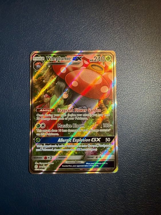 Vileplume GX #211 Pokemon Cosmic Eclipse 🏴󠁧󠁢󠁥󠁮󠁧󠁿 (Neu (gemäss ...