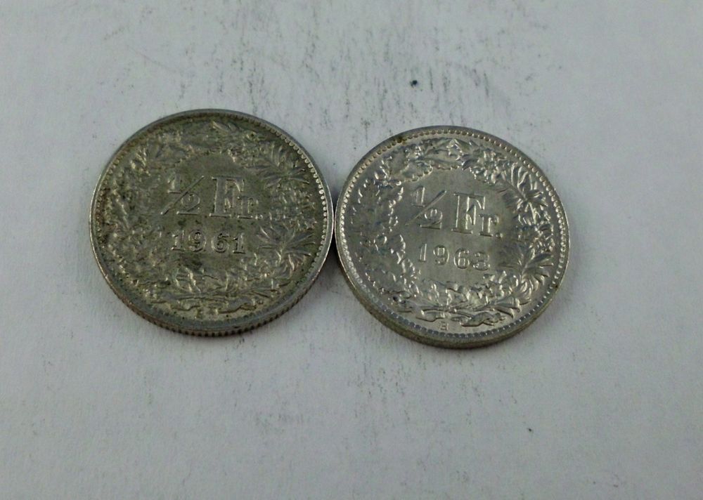 2 x 50 Rappen 1961/63 (Gebraucht) in Birsfelden für CHF 2.5 – mit Lieferung auf Ricardo kaufen
