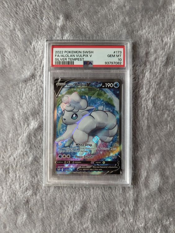Pokemon Alolan Vulpix V Full Art Silver Tempest PSA 10 | Kaufen auf Ricardo