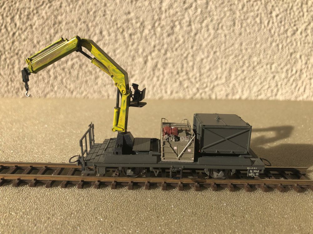 BEMO 2262 Xk 9040 RhB Behälterwagen mit Kran HOm (Gebraucht) in ...