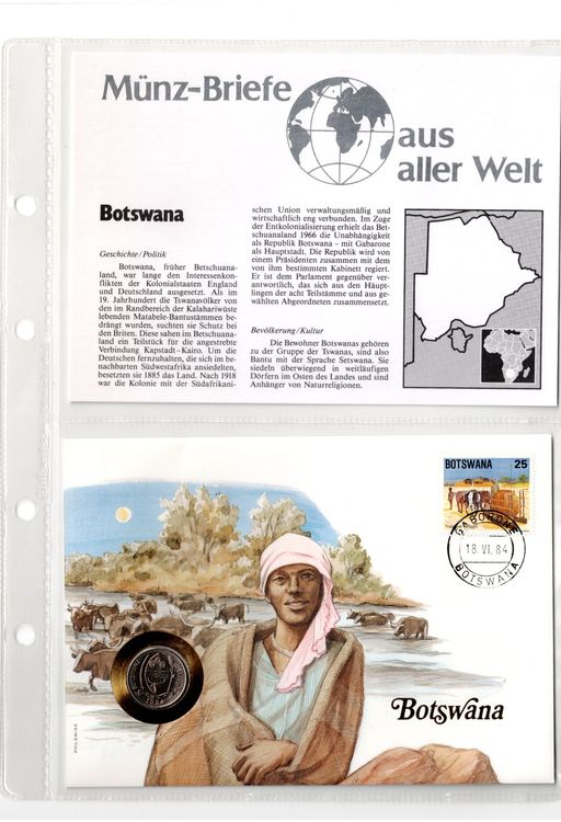 Botswana_1984_Münzbrief mit Beschreibung | Kaufen auf Ricardo