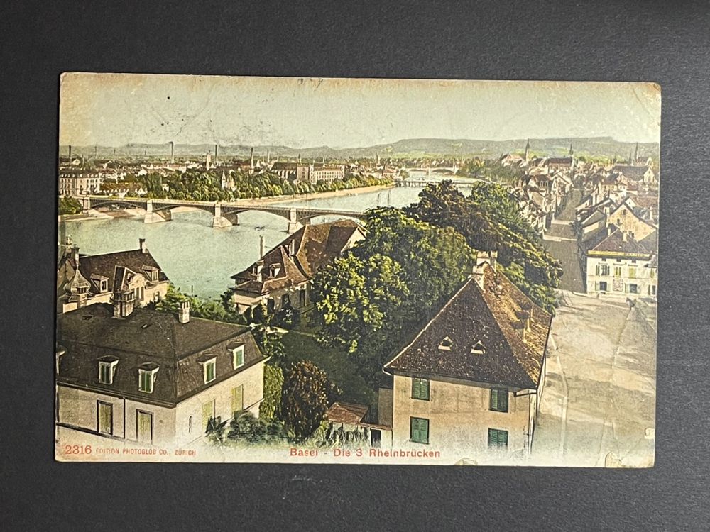 Basel - die drei Rheinbrücken - 1906 | Kaufen auf Ricardo