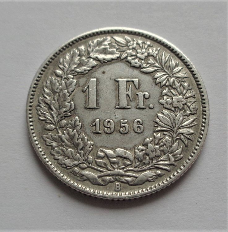 Fr. 1.-- Schweiz Silbermünze 1956 | Kaufen auf Ricardo