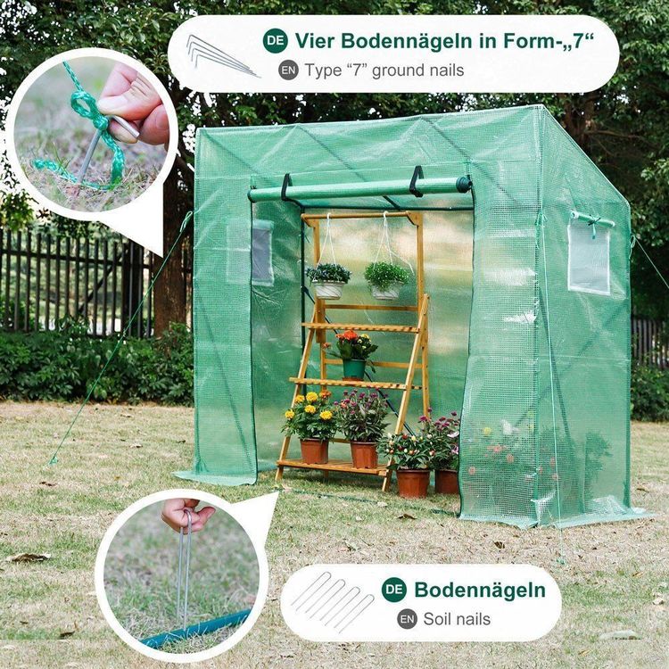 Foliengewächshaus Tür Growbox Gewächshaus 200×80×143/173cm | Kaufen auf Ricardo