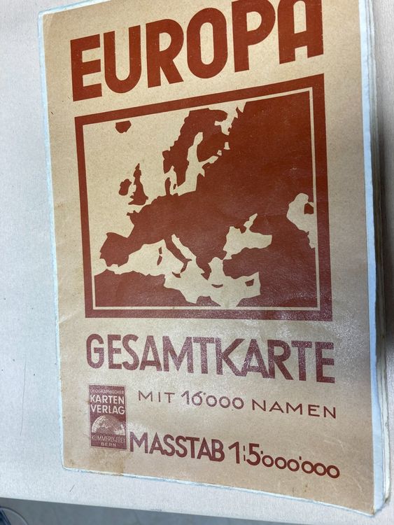 Europakarte Massstab 1:5000 000. Ukraine unter Russland (Gebraucht) in ...