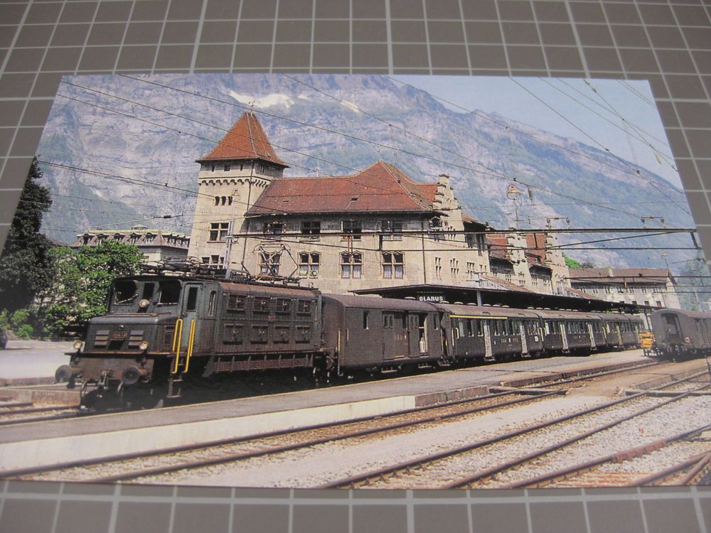 AK Bahnhof Glarus mit Zug (Neu (gemäss Beschreibung)) in Malters für CHF 7 – mit Lieferung auf ...