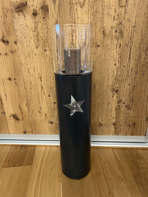 Windlicht Kerzenständer Metall Schwarz Stern Deko Weihnacht (Gebraucht ...