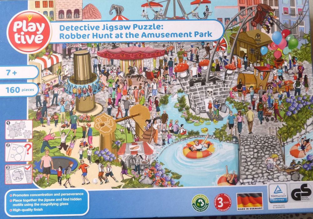 Puzzle Detective Jigsaw: Robber Hunt at the Amusement Park (Gebraucht ...