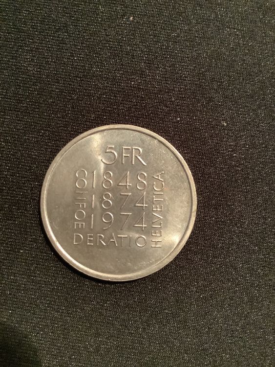 5Fr. Gedenkmünze 1974 | Kaufen auf Ricardo