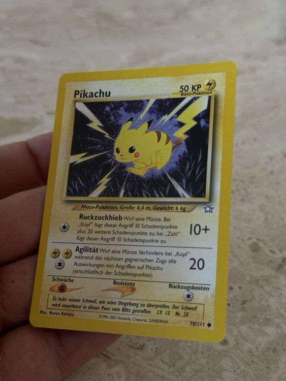 Pikachu 70/111 – Neo Genesis Set 2000 – Pokémon Karte (Neu (gemäss ...