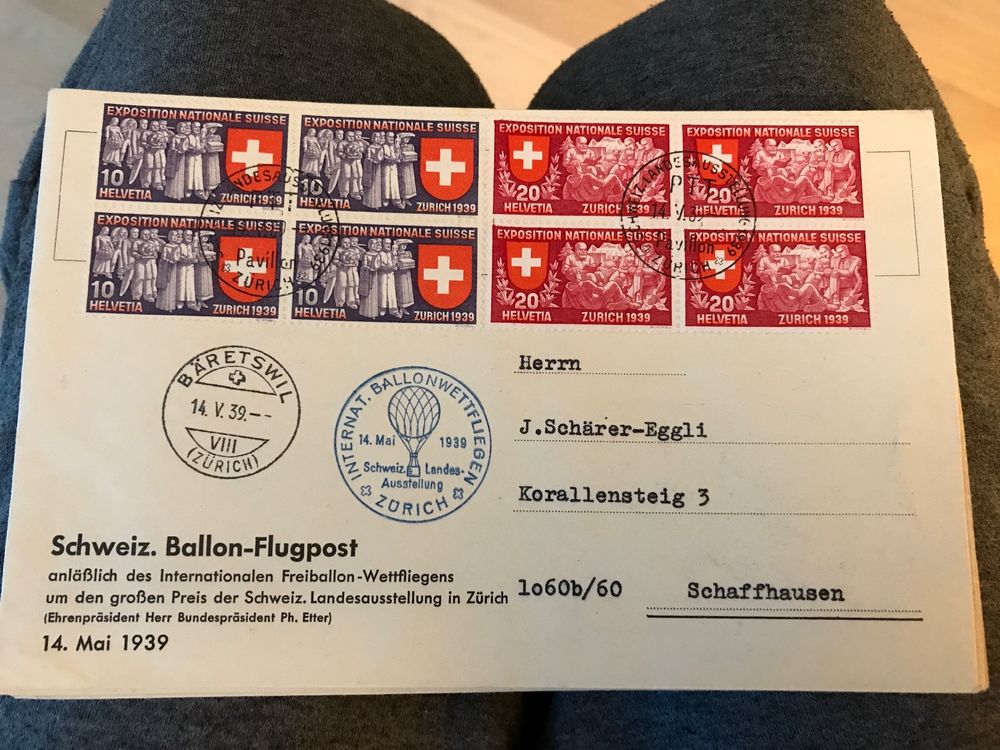 Schweizer Ballon Flugpost 1939 (Gebraucht) in Flawil für CHF 1 – mit Lieferung auf Ricardo kaufen