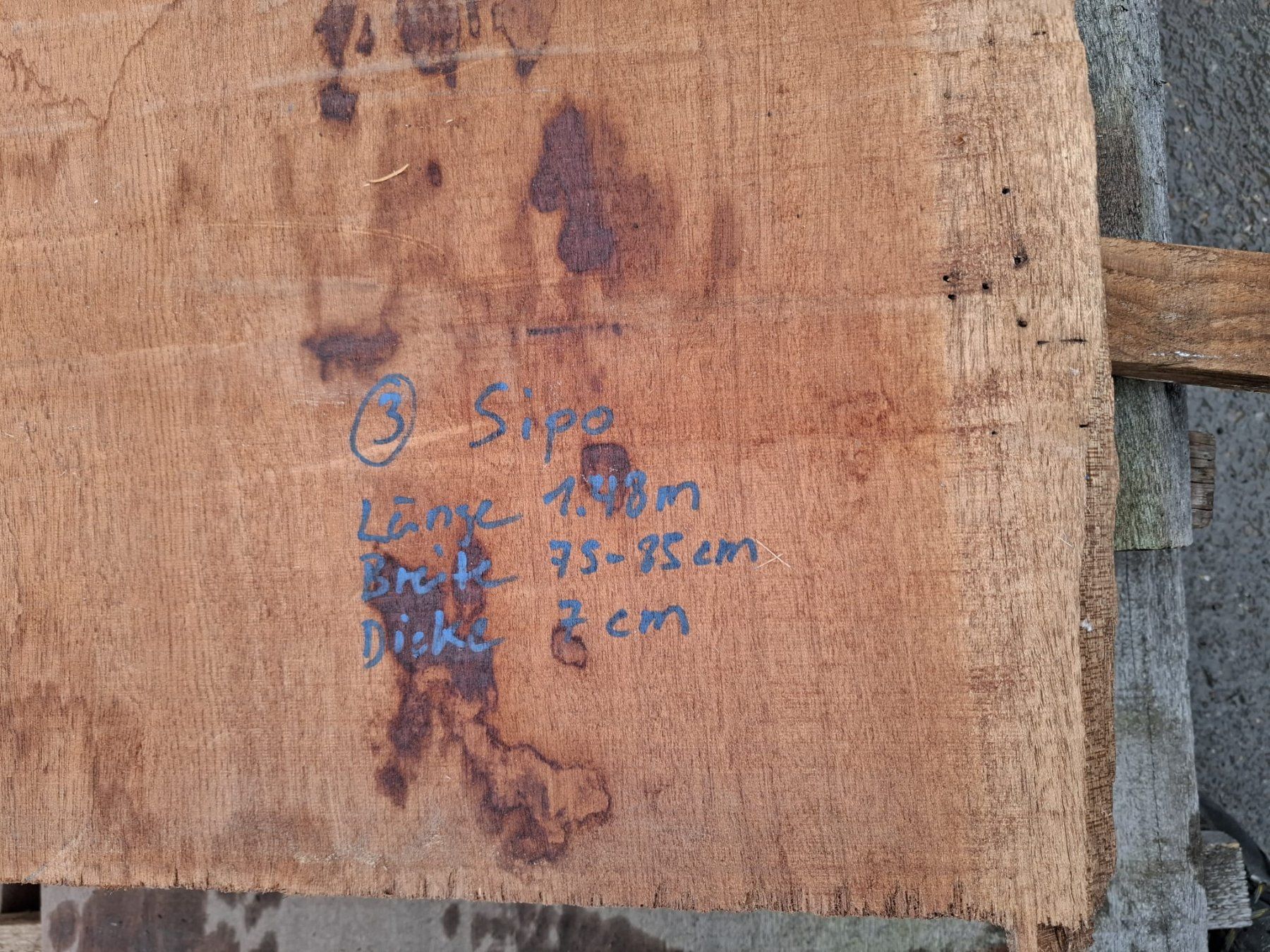 Tischplatte Holz Sipo sehr widerstandst fähig (Neu (gemäss Beschreibung ...