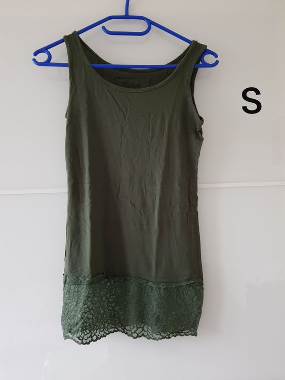 Longtop khaki mit Spitze S | Kaufen auf Ricardo