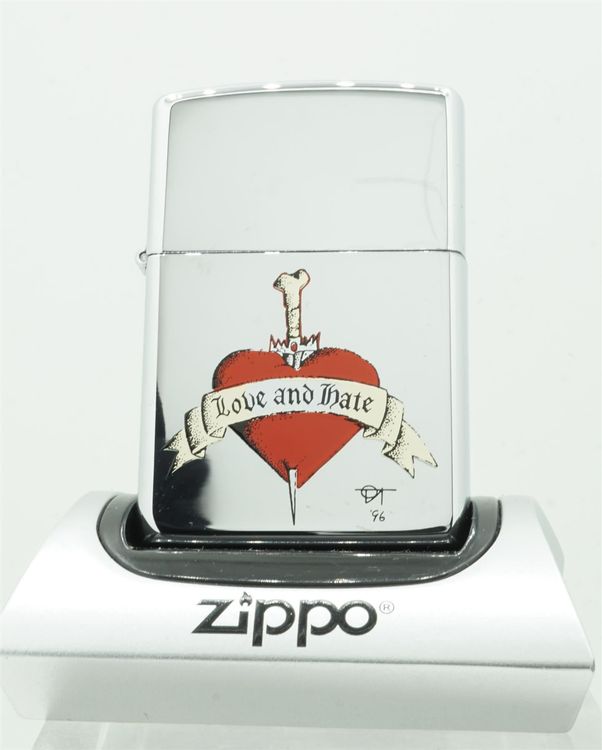 ZIPPO® LOVE & HATE - print-1998-UNGZ | Kaufen auf Ricardo