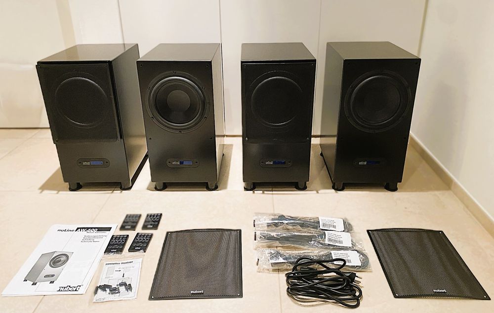 Nubert nuLine AW-600 Subwoofer Set, 4 Stück, schwarz (Gebraucht) in Allschwil für CHF 660 – nur ...