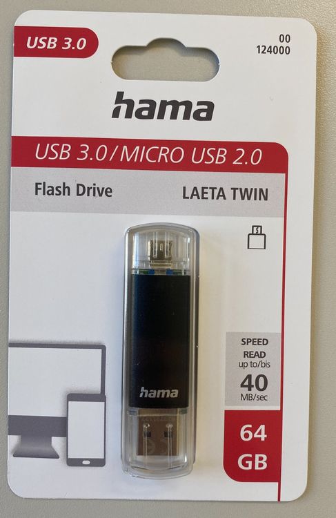 Hama 64BG USB Stick, USB 3.0 / Micro USB 2.0 | Kaufen auf Ricardo