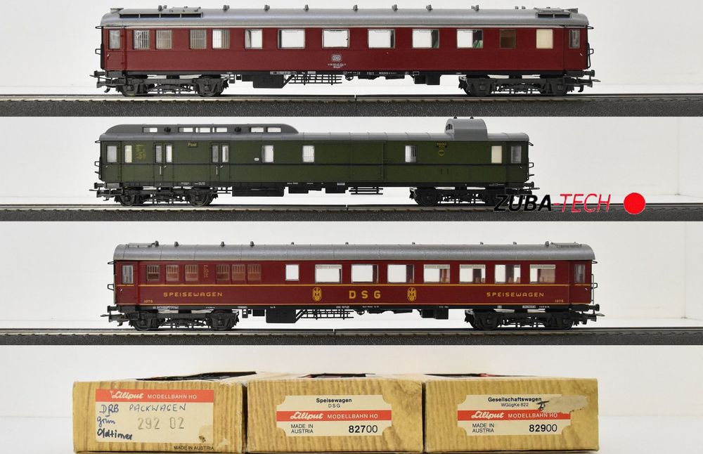 Liliput 3x Personenwagen der DB/DR/DSG H0 GS mit OVP | Kaufen auf Ricardo