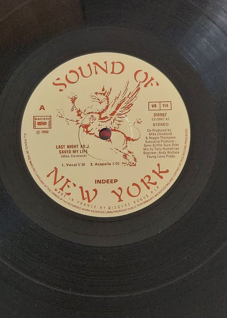 MAXI - INDEEP - LAST NIGHT A D.J. SAVED MY LIFE (Gebraucht) in ...