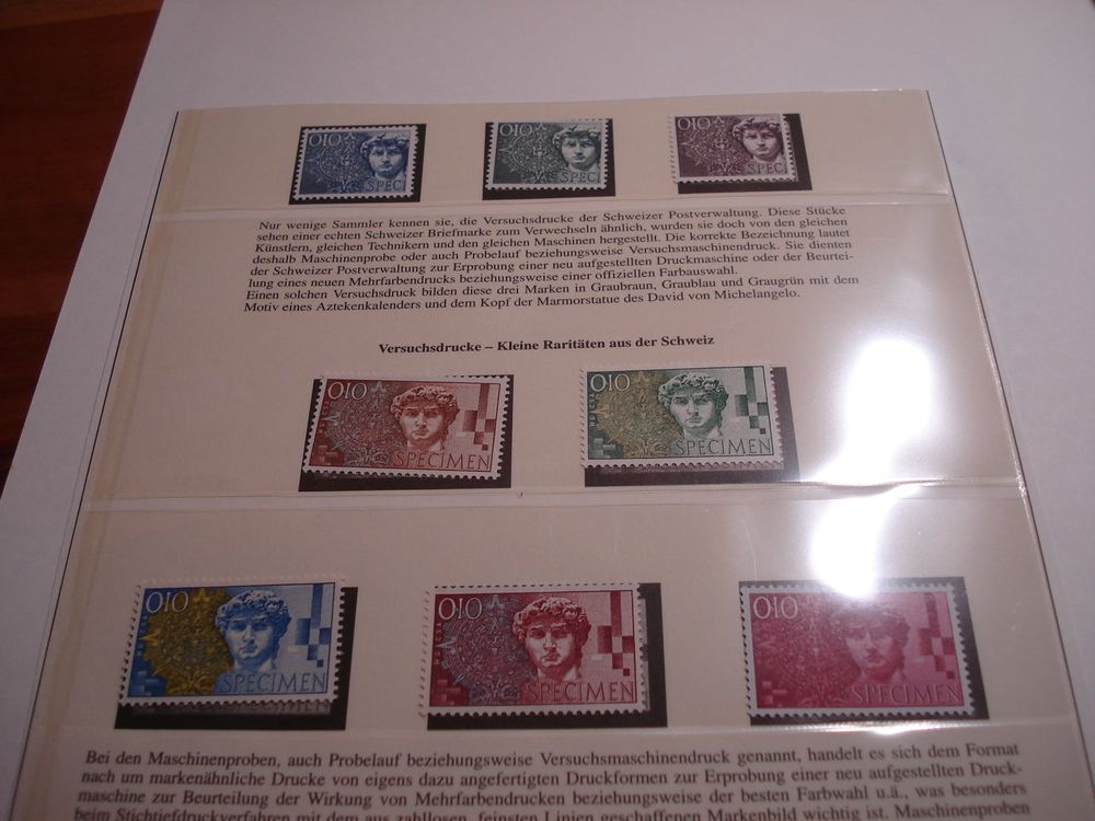 Versuchsdruck aus der WZ-Druckerei, **, "Satz" Kopf + Kalend (Gebraucht ...