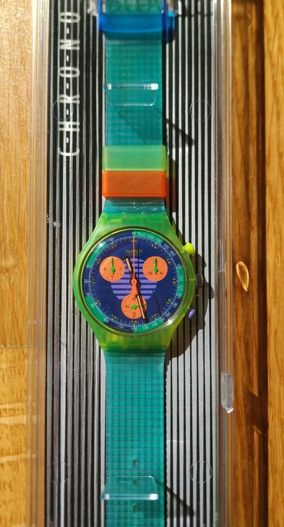 Rare Vintage Montre Swatch Chrono NEW WAVE SCJ100 (1991) (Neu und ...