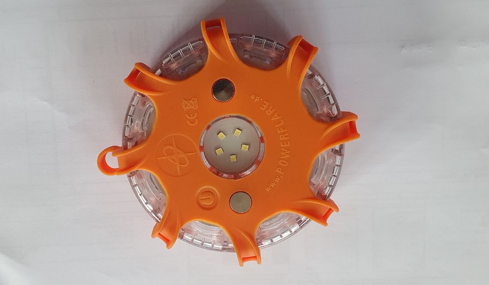 Powerflare LED Warnleuchte Orange Batterie | Kaufen auf Ricardo