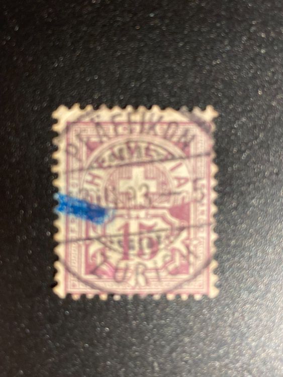 Schweiz 1893 Ziffern KZ 15 Rp. Vollstempel PFÄFFIKON 13.3.93 (Gebraucht) in Liestal für CHF 1 ...