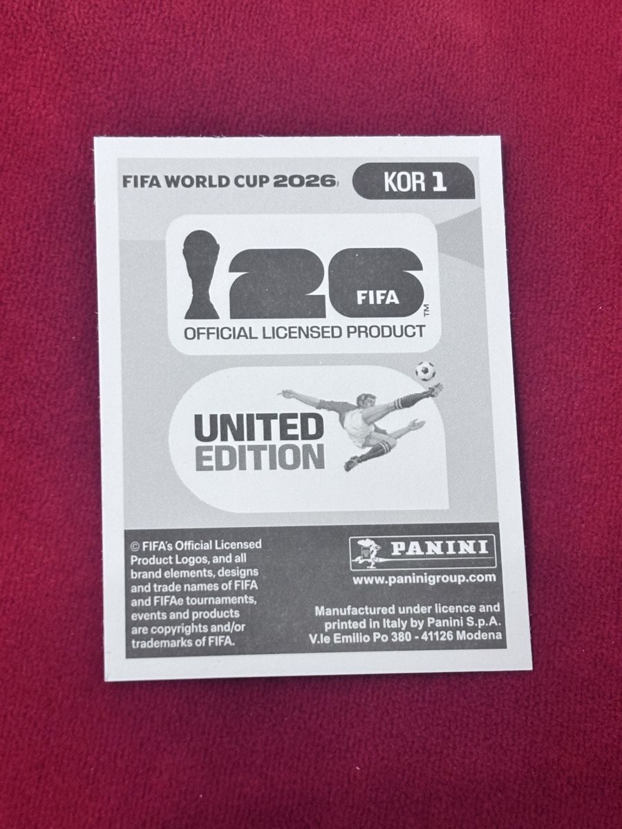 Panini Sticker FIFA WM 2026 - Korea KFA Gold Wappen (Neu und ...
