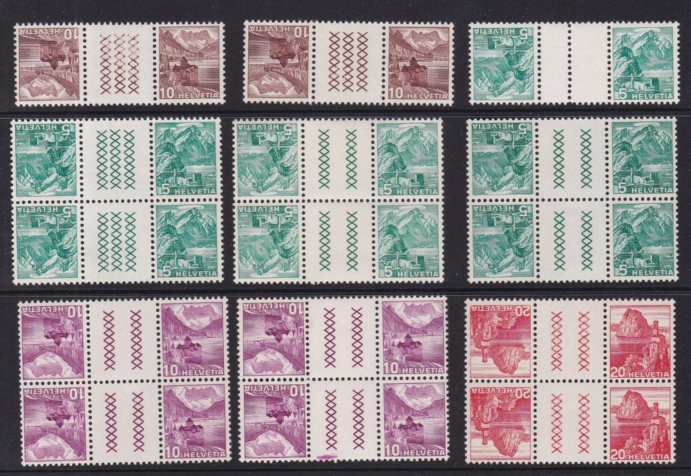 CH Briefmarken Lot "Kehrdruck m. Zwischensteg" ** | Kaufen auf Ricardo