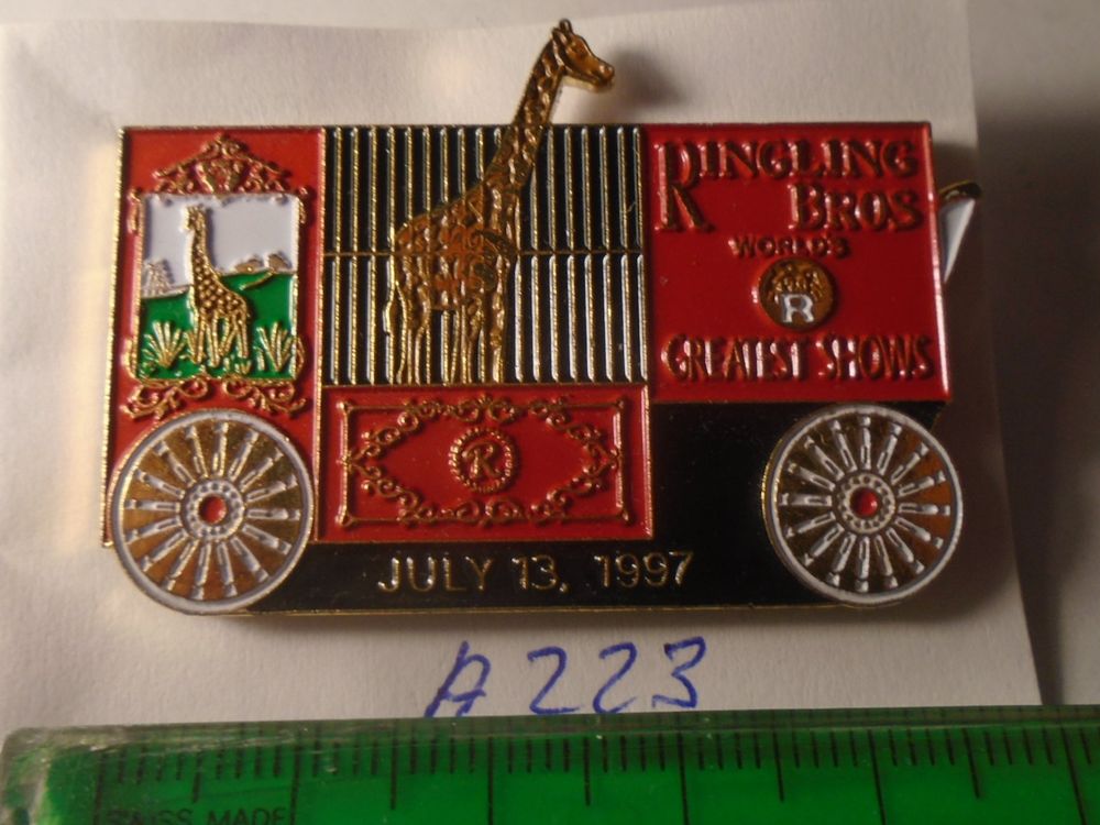 1 Ringling Bros Zirkuswagen Pin 13 Juli 1997 (A223) (Gebraucht) in ...