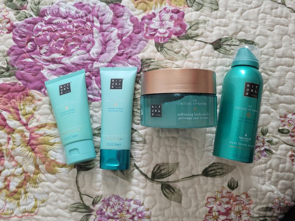 Rituals Karma Set Body Lotion Mousse Hand Foot Balm Peeling (Neu und ...