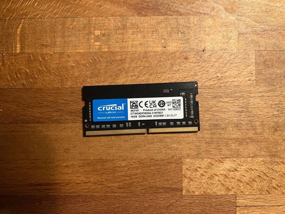 Crucial 16GB DDR4 2400 SO-DIMM - Defect (Defekt) in Fribourg für CHF 2 – mit Lieferung auf ...