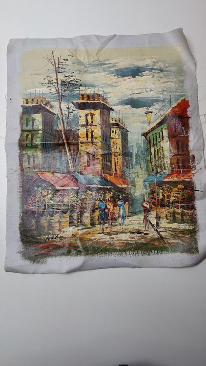 Ölgemälde | Strassenszene | signiert mit Addy | Kaufen auf Ricardo