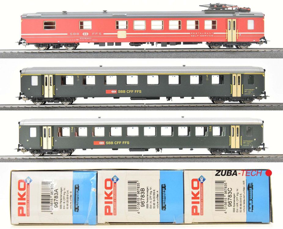 Piko EW I Personenwagen-Set 3-tlg der SBB Spur H0 mit OVP (Neu (gemäss ...