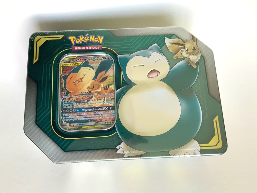 Pokémon Sun and Moon TAG TEAM Snorlax Eevee GX Tin Box EN | Kaufen auf ...