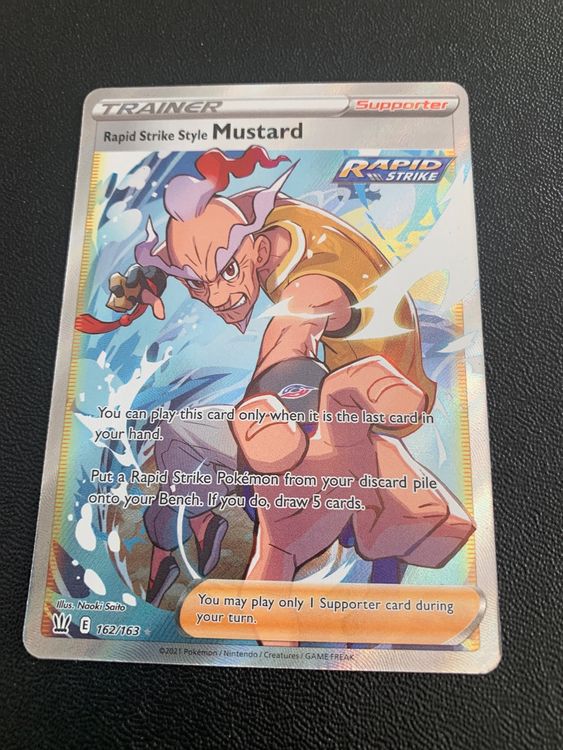 Pokemon Battle Styles Rapid Strike Mustard Fullart Trainer (Neu (gemäss ...
