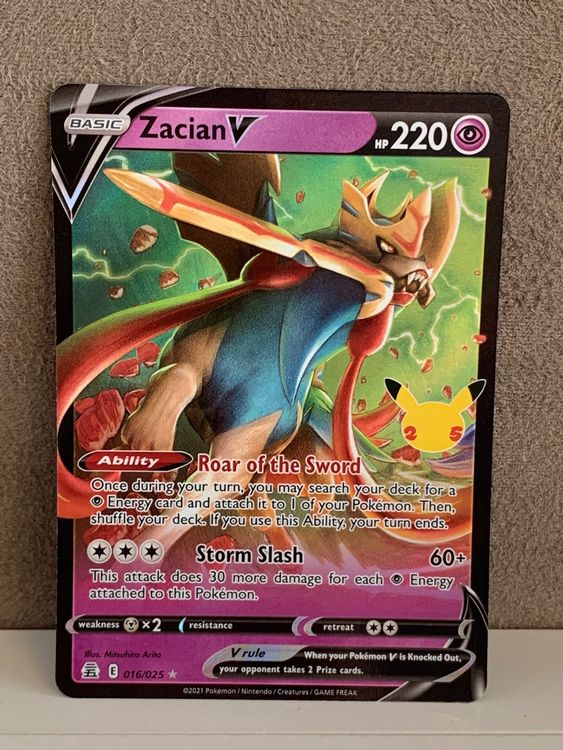 Zacian V ENG Celebrations Pokemon 016/025 | Kaufen auf Ricardo