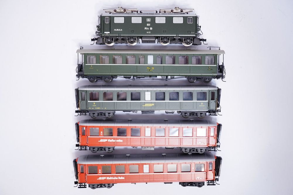 3Ω Bemo / STL RhB Ge 4/4 601 mit vier Personenwagen (Gebraucht) in für CHF 149 – mit Lieferung ...