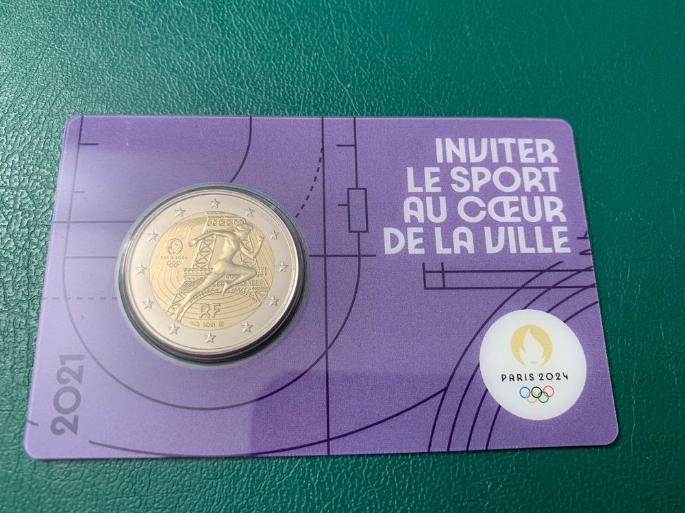 2 Euro Frankreich 2021 Olympische Spiele 2024 (Gebraucht) in Zürich für ...