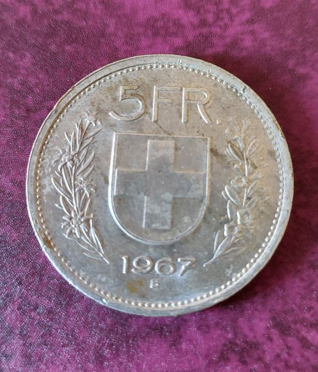 5 Franken Silbermünze 1967 | Kaufen auf Ricardo