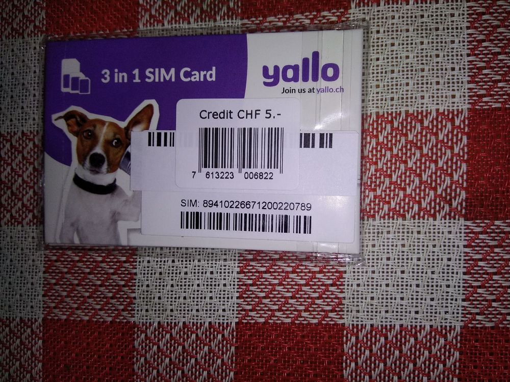Yallo 3 in 1 SIM Card Prepeit (Neu und originalverpackt) in Wattwil für ...